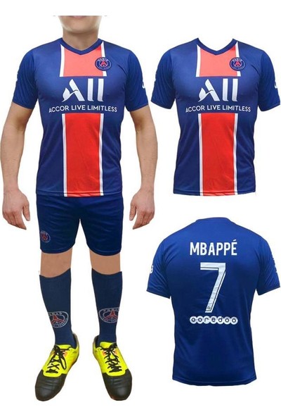 Liggo Mbappe Çocuk Forma Takımı Forma Şort Çorap Hediyeli