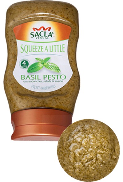 Sacla Pesto Squeezy-Fesleğenli Makarna Sosu 270 gr Sacla Pesto Squeezy-Fesleğenli Makarna Sosu 270 gr