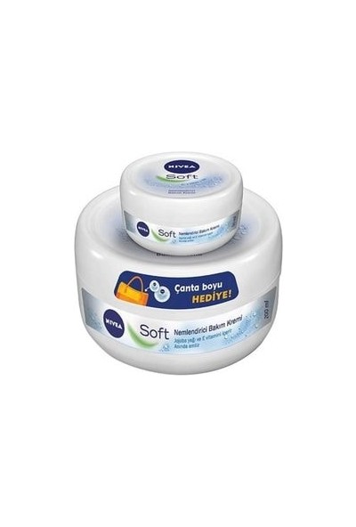 Nivea Soft Nemlendirici Bakım Kremi 200 ml + Çanta Boyu Krem