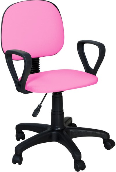 Tomar Kollu Bilgisayar Sekreter ve Çalışma Sandalyesi Ofis Taburesi - Pembe Tomar Kollu Bilgisayar Sekreter ve Çalışma Sandalyesi Ofis Taburesi - Pembe