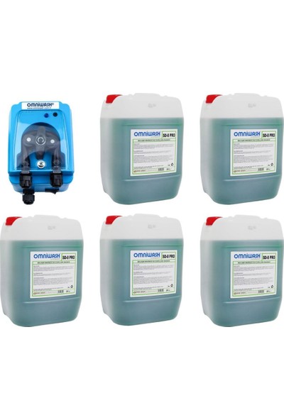 Omniwash Sd-8 Pro 5 x 20 lt Endüstriyel Bulaşık Makine Parlatıcı + Omn-8 Parlatıcı Pompası