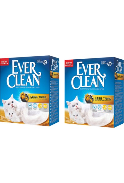 Ever Clean Less Trail(Patilere Yapışmayan) Kum 10 Lt x 2 Adet Ever Clean Less Trail(Patilere Yapışmayan) Kum 10 Lt x 2 Adet