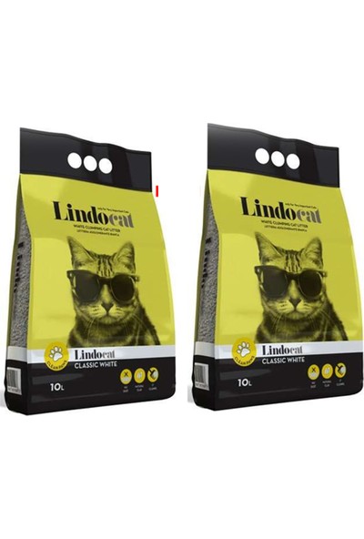 Lindo Cat Kokusuz Kalın Taneli Kedi Kumu 10 Lt x 2 Adet