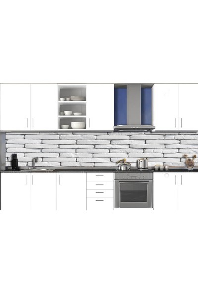 Sevdekor Mutfak Tezgah Arası Beyaz Taş Desen Folyo Kaplama Stıcker Sevdekor Mutfak Tezgah Arası Beyaz Taş Desen Folyo Kaplama Stıcker