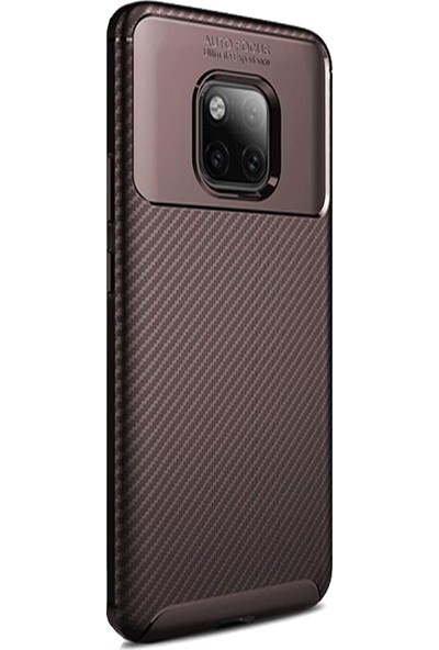 Smart Tech Huawei Mate 20 Pro Karbon Desenli Negro Silikon Kılıf Kahverengi Smart Tech Huawei Mate 20 Pro Karbon Desenli Negro Silikon Kılıf Kahverengi