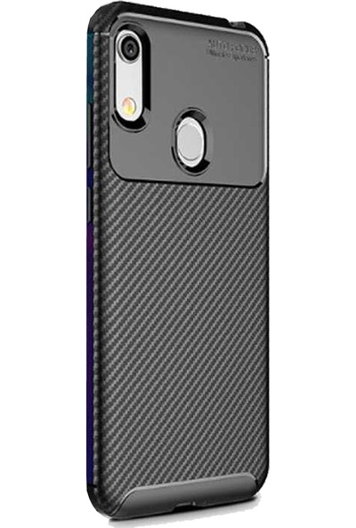Smart Tech Huawei Y6 2019 Karbon Desenli Negro Silikon Kılıf Siyah Smart Tech Huawei Y6 2019 Karbon Desenli Negro Silikon Kılıf Siyah