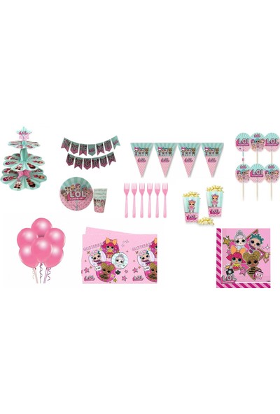 İzmir Party Store Lol 8 Kişilik Doğum Günü Seti