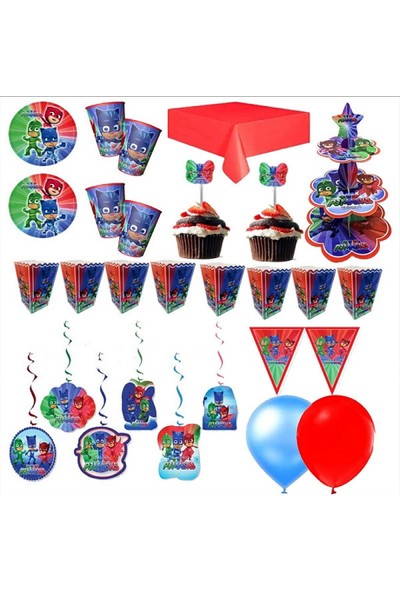 İzmir Party Store Pıjamaskeliler 24 Kişilik Doğum Günü Seti İzmir Party Store Pıjamaskeliler 24 Kişilik Doğum Günü Seti