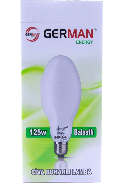 German 125W Balastlı Civa Buharlı Ampul