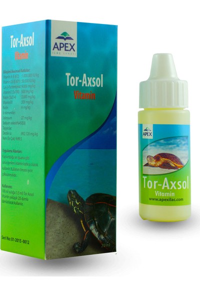 Apex Tor Axsol Kaplumbağa ve Sürüngen Vitamini 20 ml Apex Tor Axsol Kaplumbağa ve Sürüngen Vitamini 20 ml
