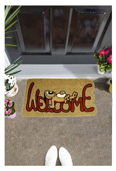 Giz Home İtalyan Kokardo Kapı Paspası 40X70 Relax Köpek Giz Home İtalyan Kokardo Kapı Paspası 40X70 Relax Köpek