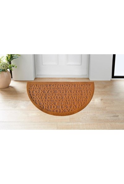 Giz Home Parga Yarımay Kapı Paspası 40X75 Şehir Giz Home Parga Yarımay Kapı Paspası 40X75 Şehir