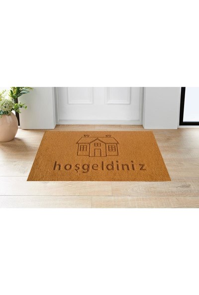Giz Home Parga Kapı Paspası 40X75 Kahve Ev Giz Home Parga Kapı Paspası 40X75 Kahve Ev