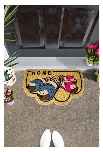 Giz Home İtalyan Kokardo Kapı Paspası 40X70 Renkli Terlikler Giz Home İtalyan Kokardo Kapı Paspası 40X70 Renkli Terlikler