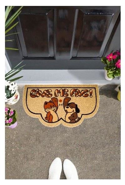 Giz Home İtalyan Kokardo Kapı Paspası 40X70 Sevimli Kedi Köpek