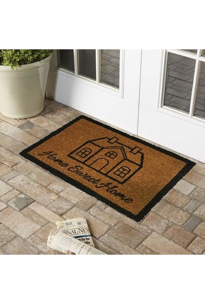 Giz Home Koko Kapı Paspası 40X60 Home Sweet Home Ev