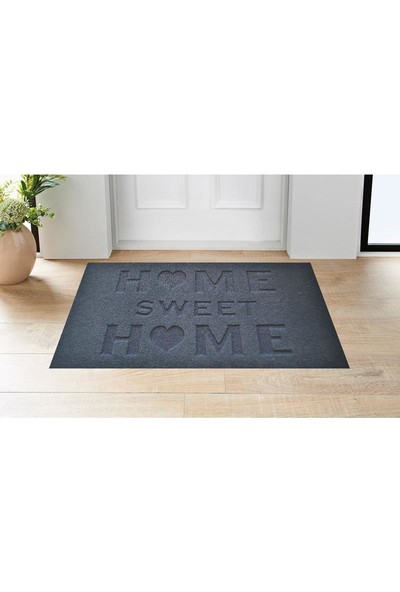Giz Home Parga Kapı Paspası 40X75 Gri Home Sweet Home Giz Home Parga Kapı Paspası 40X75 Gri Home Sweet Home