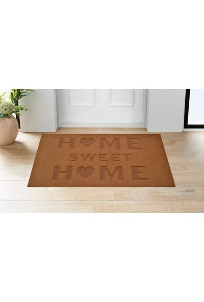 Giz Home Parga Kapı Paspası 40X75 Kahve Home Sweet Home Giz Home Parga Kapı Paspası 40X75 Kahve Home Sweet Home