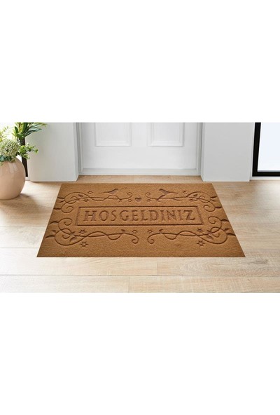 Giz Home Parga Kapı Paspası 40X75 Kahve Hoşgeldiniz Kuşlu Giz Home Parga Kapı Paspası 40X75 Kahve Hoşgeldiniz Kuşlu