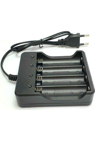 Emay Center 3.7V 18650 Pil Şarj Cihazı 4'lü Lityum Batarya - Şarj Aleti