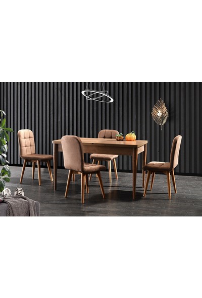 Necoline Ahşap Kelebek Masa Takımı