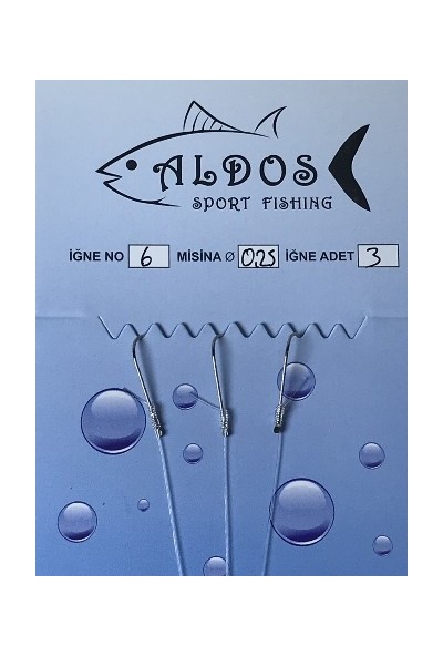 Aldos Yemli Dip Oltası, Hazır Takım, 1523 6 no İğneli (3 adet) Aldos Yemli Dip Oltası, Hazır Takım, 1523 6 no İğneli (3 adet)