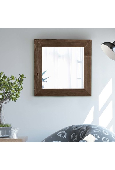 Bluecape Doğal Ağaç 58X58 cm Kare Salon Ofis Mutfak Çocuk Odası Duvar Konsol Boy Aynası Bluecape Doğal Ağaç 58X58 cm Kare Salon Ofis Mutfak Çocuk Odası Duvar Konsol Boy Aynası