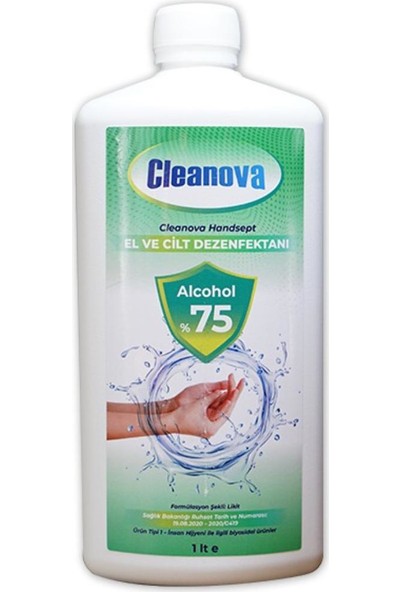 Cleanova En Ihtiyaç'dan Cleanova %75 Alkol Oranına Sahip El Dezenfektanı