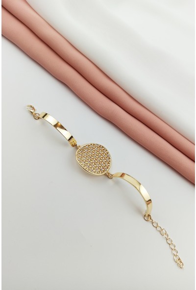 ÇLK Accessories Mavi Taşlı Yaşam Çiçeği Bileklik