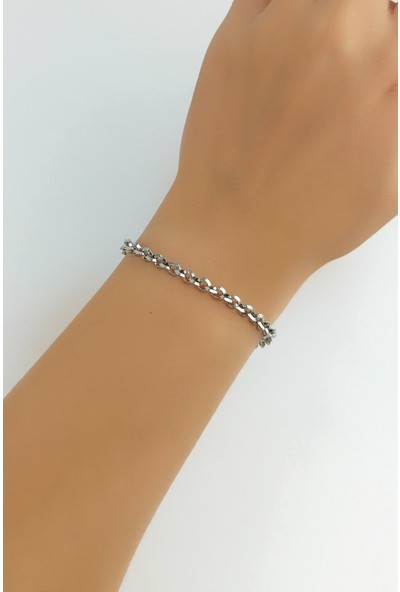 ÇLK Accessories Çelik Geçmeli Halkalı Bileklik