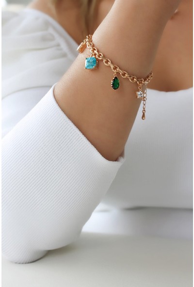 ÇLK Accessories Renkli Serpme Taş Bileklik