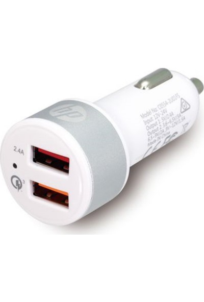 Hp USB 5.4A Hızlı Araç Şarj Cihazı Beyaz