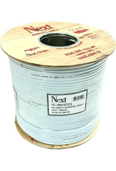 Next YE-9603CCS Rg6-U4 Trishield Anten Kablosu 96TEL -300M