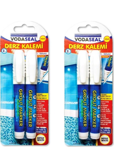 Eym Fayans Derz Kalemi Beyaz 4 Lü Set + 4 Adet Yedek Uç Eym Fayans Derz Kalemi Beyaz 4 Lü Set + 4 Adet Yedek Uç
