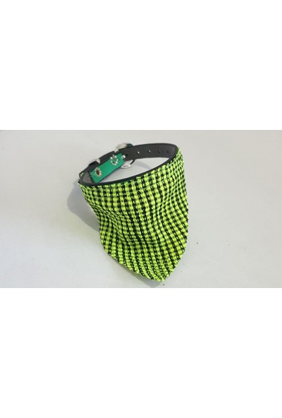 Elite Yeşil Kumaş Fularlı 1 cm Tasma