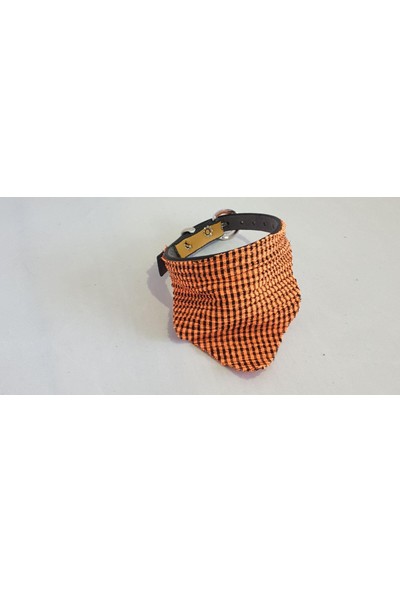 Elite Turuncu Kumaş Fularlı 1 cm Tasma Elite Turuncu Kumaş Fularlı 1 cm Tasma