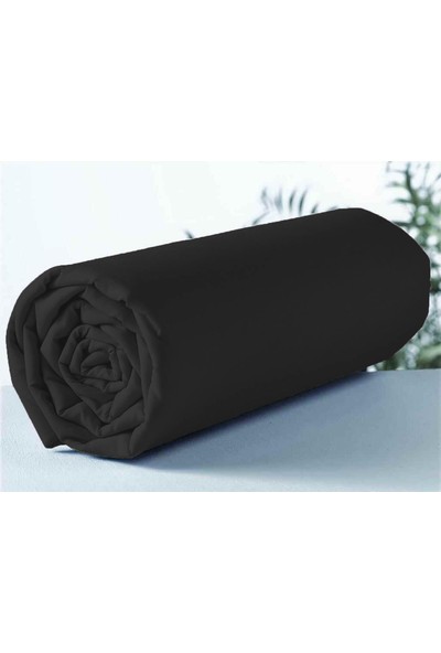 Moda Inci Pamuklu Penye Lastikli Çarşaf Siyah Moda Inci Pamuklu Penye Lastikli Çarşaf Siyah