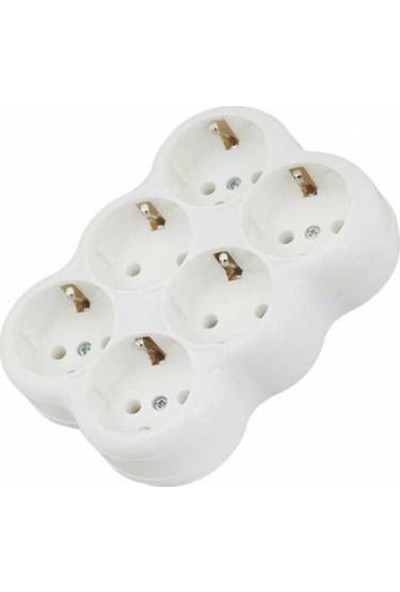 Rewel Topraklı 6 Lı Golyat Priz 322010 Rewel Topraklı 6 Lı Golyat Priz 322010