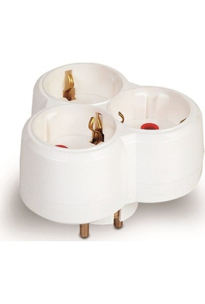 Mutlusan Topraklı Üçlü Fiş-Priz (Yonca Tip) (S/ü) 322021 Mutlusan Topraklı Üçlü Fiş-Priz (Yonca Tip) (S/ü) 322021