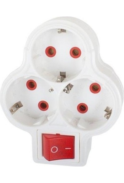 Rewel Fetih 3 Lü Anahtarlı Topraklı Papatya Fiş Priz 322002