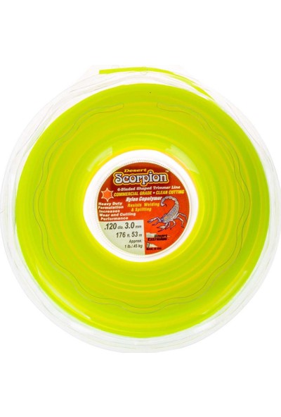 Scorpıon Misina 3.3mm 45M Sarı 6 Köşe Scorpıon Misina 3.3mm 45M Sarı 6 Köşe