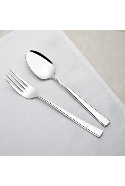 Nehir Deniz Sade 30 Parça Çatal Kaşık Takımı
