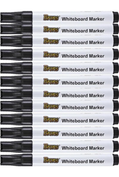 Brons Beyaz Tahta Kalemi 12'li Siyah