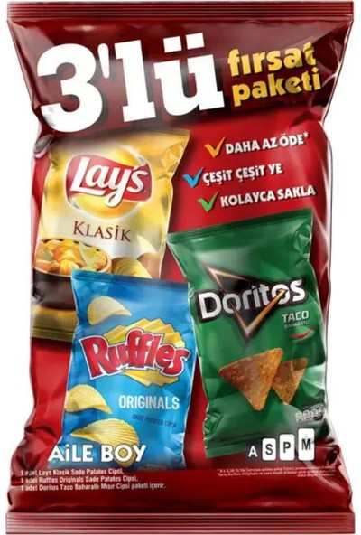 Lay's Doritos+Ruffles+Lays Fırsat Paketi