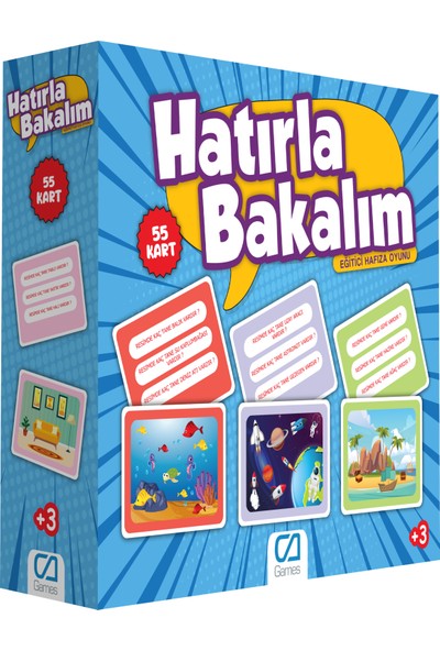 Ca Games CA.5108 Hatırla Bakalım - Eğitici Oyun Kartları Ca Games CA.5108 Hatırla Bakalım - Eğitici Oyun Kartları