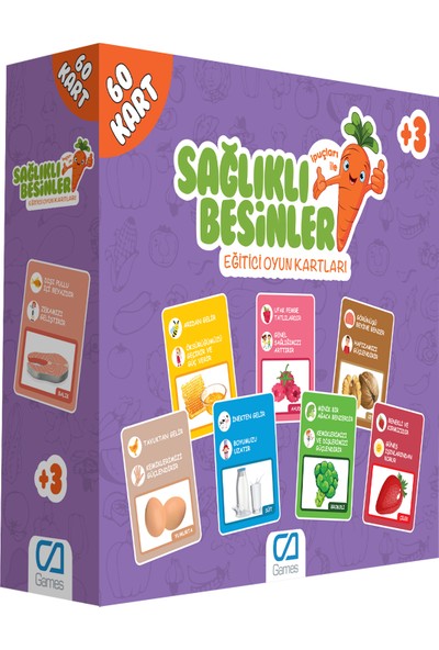 Ca Games CA.5106 Sağlıklı Besinler - Eğitici Oyun Kartları Ca Games CA.5106 Sağlıklı Besinler - Eğitici Oyun Kartları