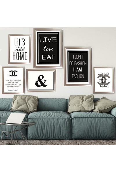 Lyn Home Altılı Tablo Gümüş Dört Adet 17,5x23,5 Ve İki Adet 23,5x33,5