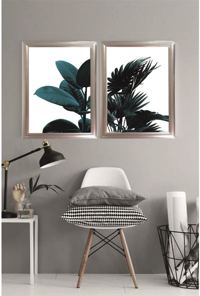 Lyn Home İkili Tablo Gümüş İki Adet 23,5x33,5