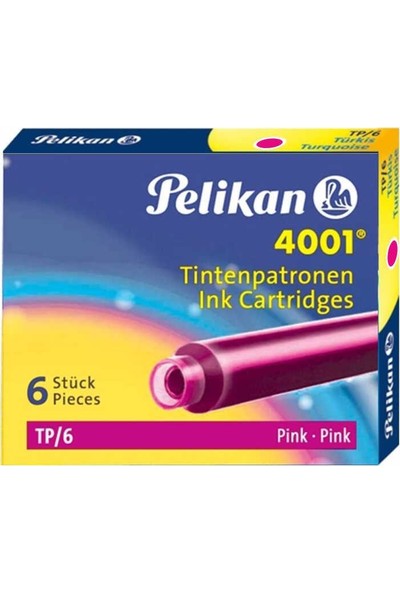 Pelikan Dolma Kalem Tüpü 6'lı Pembe