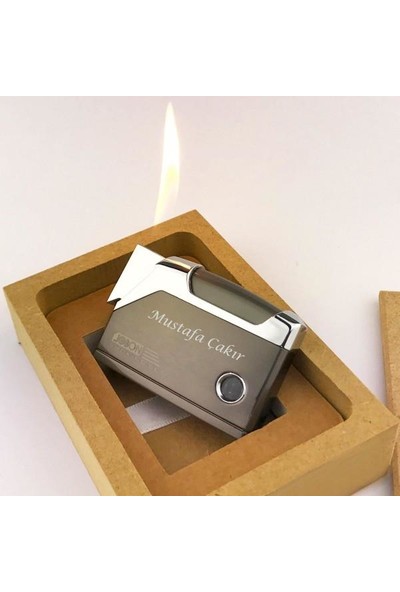 Jobon Kişiye Özel Çift Mekanizmalı Metal Jobon Çakmak + Kalem